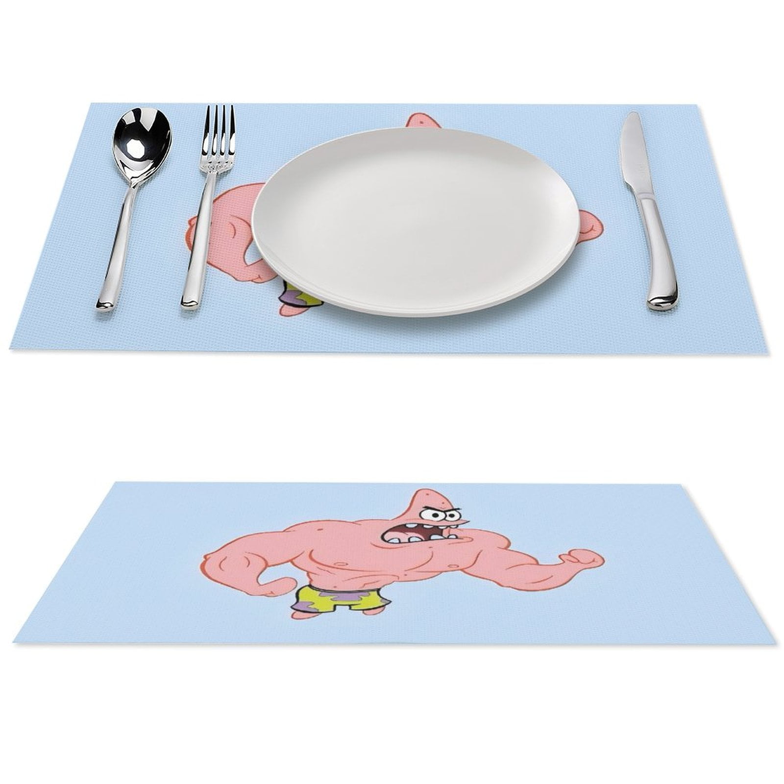 Patrick Star Cartoon placemats are suitable for indoor dining table ...