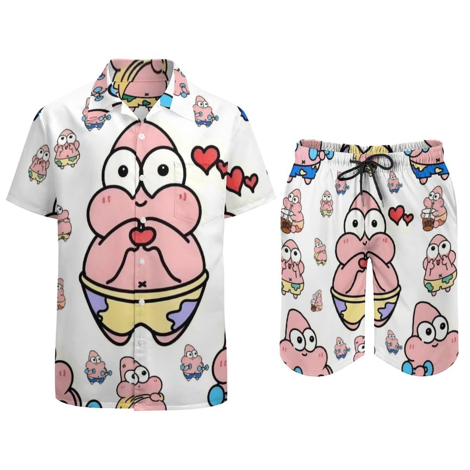 Patrick Star Men's casual shirt beach suit M - Walmart.com