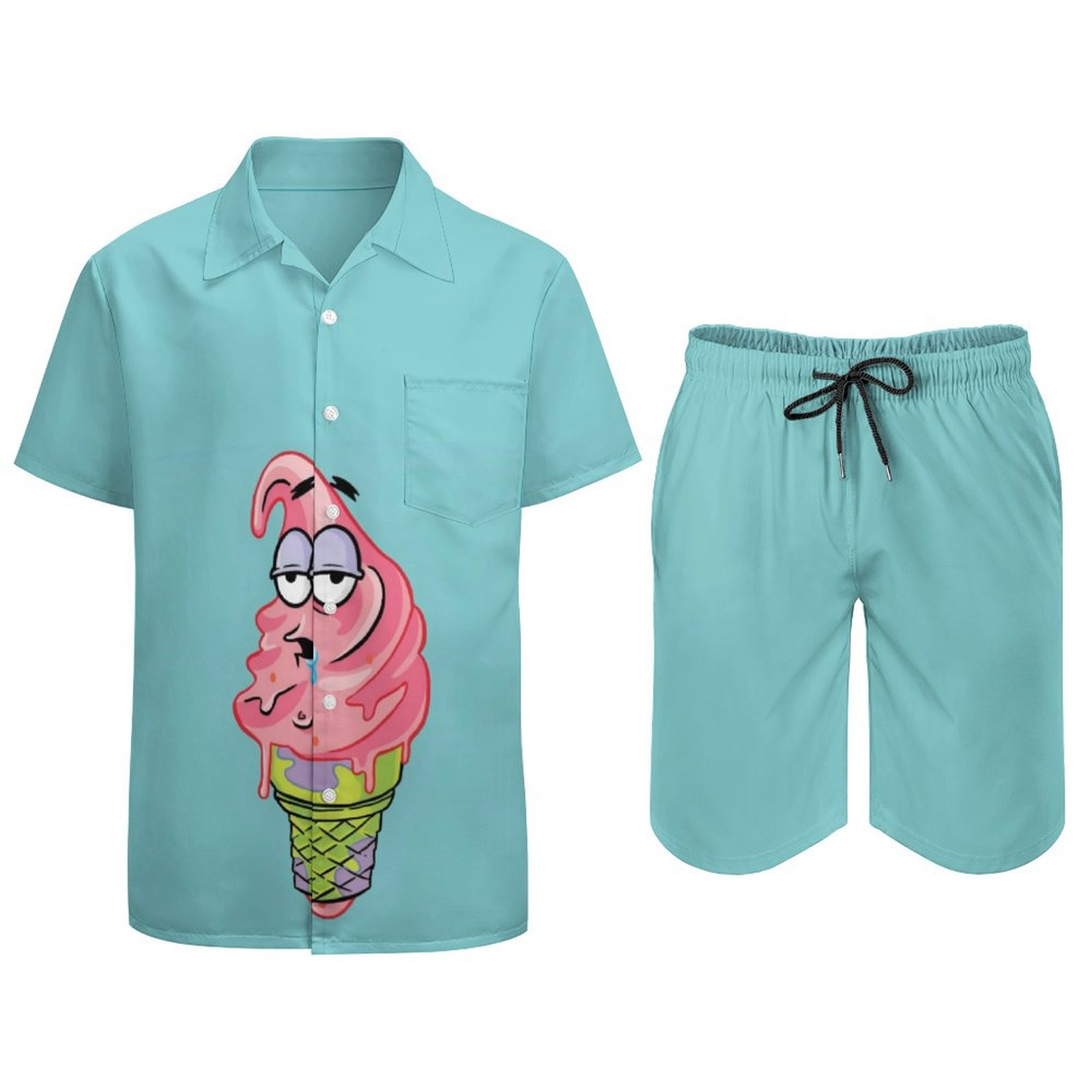 Patrick Star Men's casual shirt beach suit XS - Walmart.com