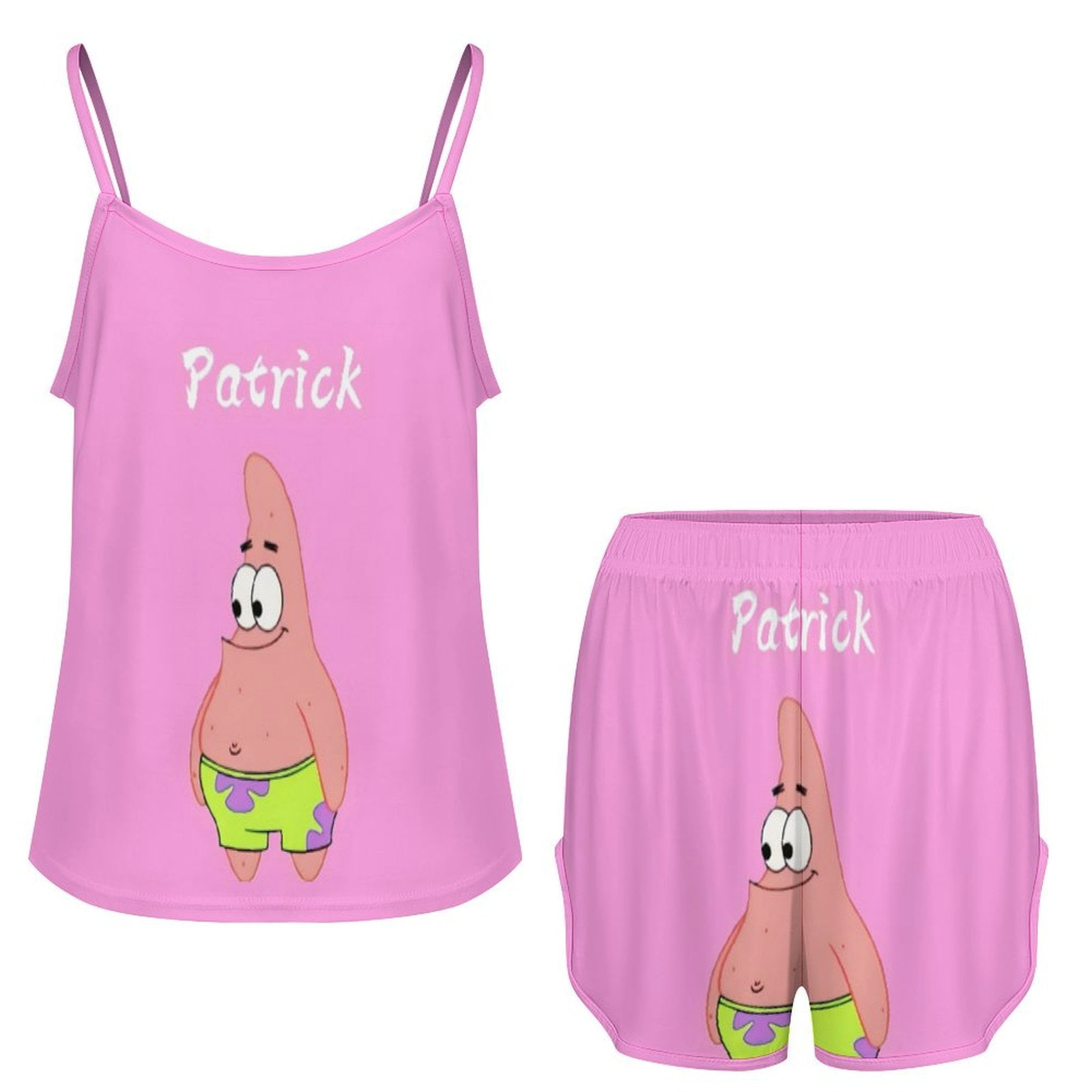 Patrick Star Women's pajamas ice silk suspender set S - Walmart.com