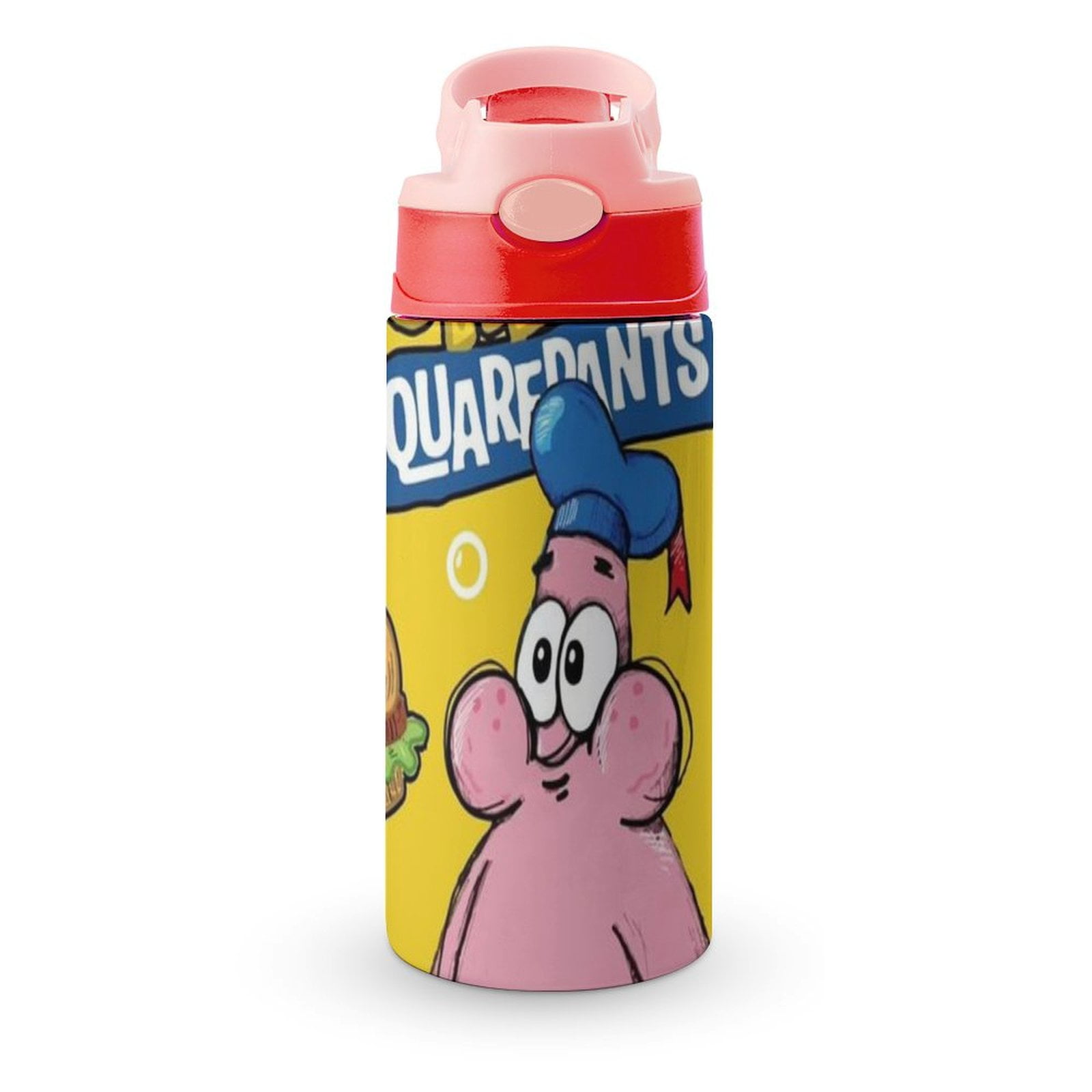 Patrick Star kids stainless steel water cup with straw 350ml - Walmart.com