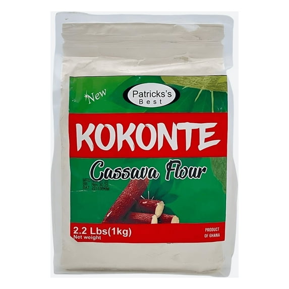Patrick's Best Kokonto (Cassava Flour) 2.2lbs-Unleash the Authentic Flavors of Ghana in Your ...