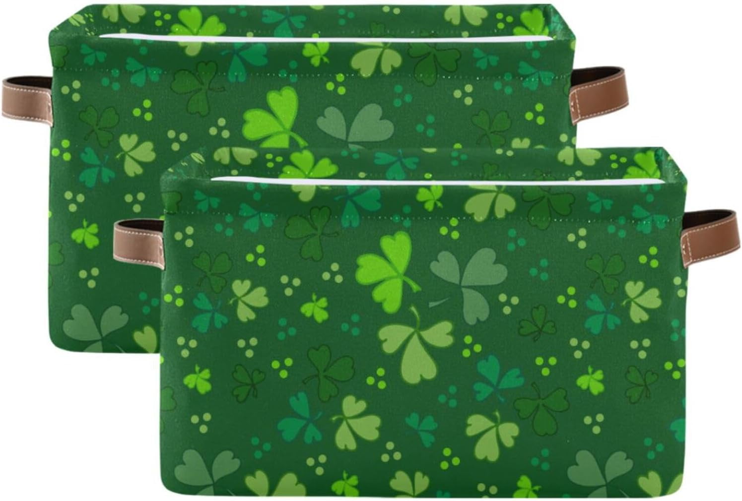 Patrick's Day Clover (7) Foldable Storage Basket for Shelves ...