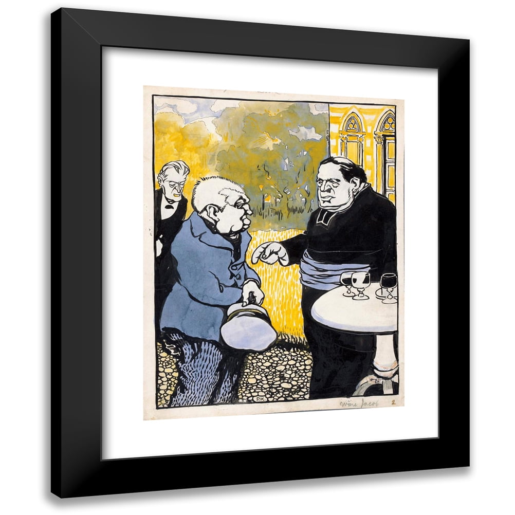 Patricq Kroon 19x24 Black Modern Framed Museum Art Print Titled - Cartoon in the Roman Catholic ...