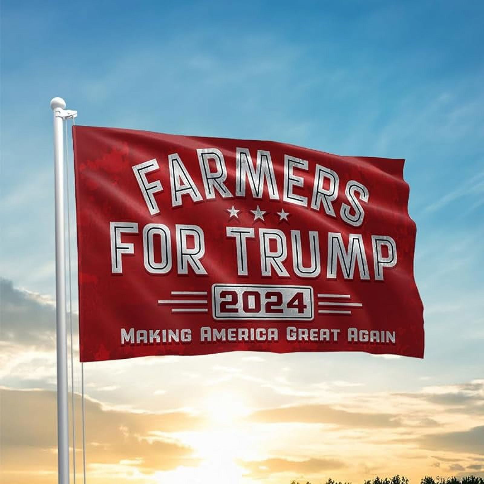 Patriogee Farmers for Trump 2024 Making America Great Again Grommet ...