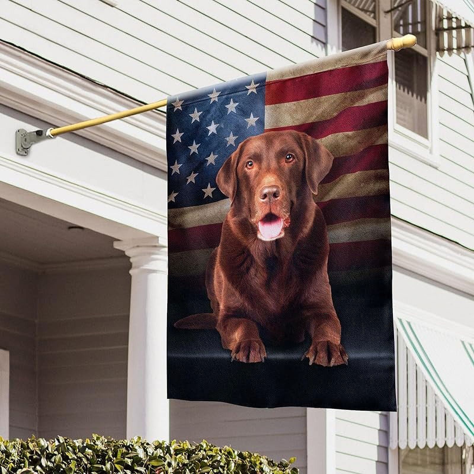 Patriot American Dog Flags - Chocolate Labrador American Double Sided ...