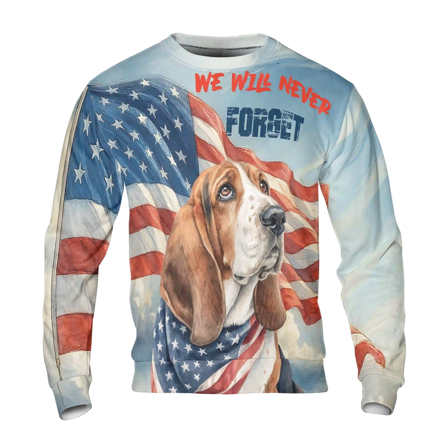 Patriot Basset Hound We Will Never Forget Patriotic Remembrance Day All ...