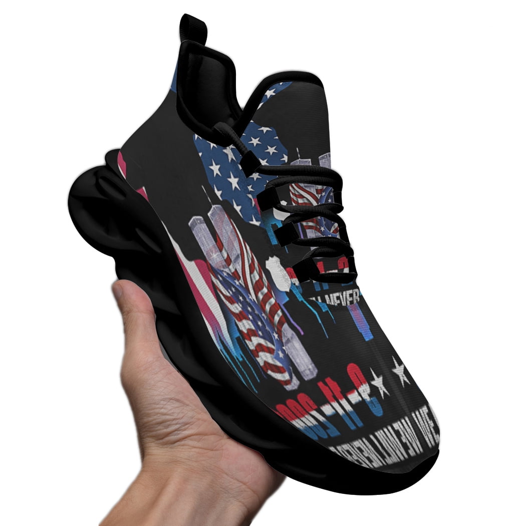Patriot Day We Will Never Forget 911 NYPD Thin Blue Line Shoes Sneakers ...
