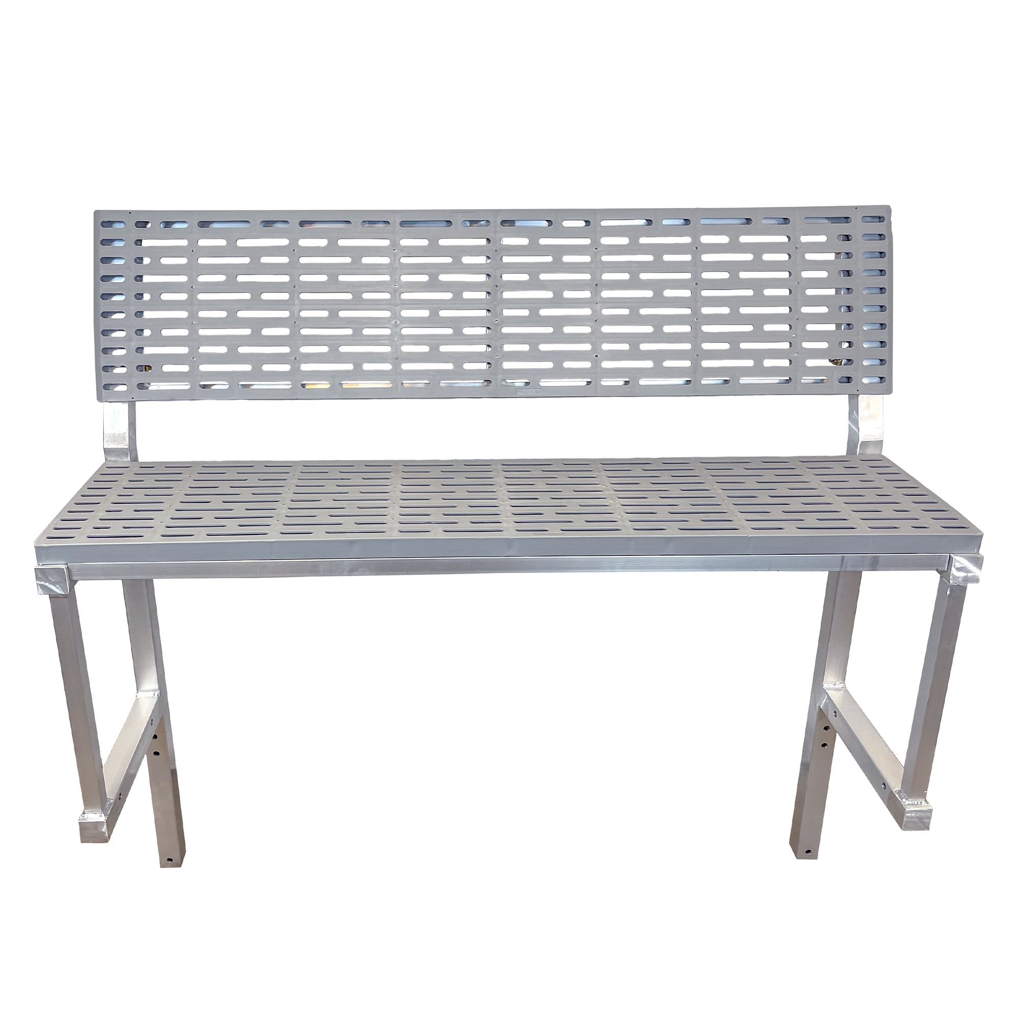 Patriot Docks Universal 4ft Wide Bench Kit with Gray Poly Decking and ...