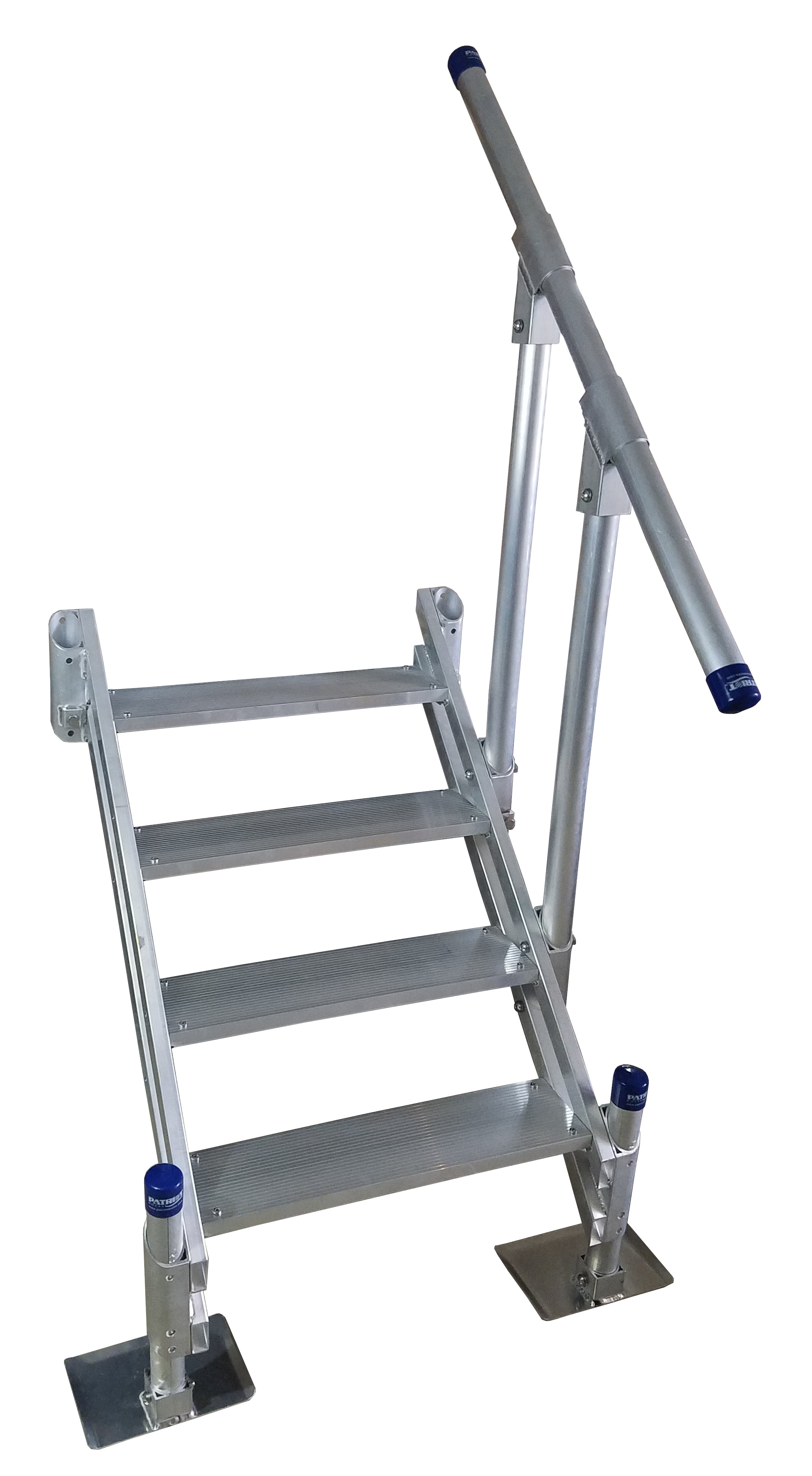 Patriot Docks Outdoor Stairs, 4 Step with Aluminum Handrails for ...
