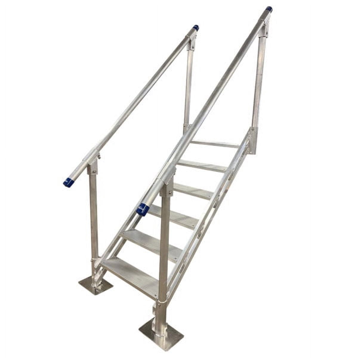 Patriot Docks Universal Aluminum 5-Step Shoreline and Dock Stairs with ...