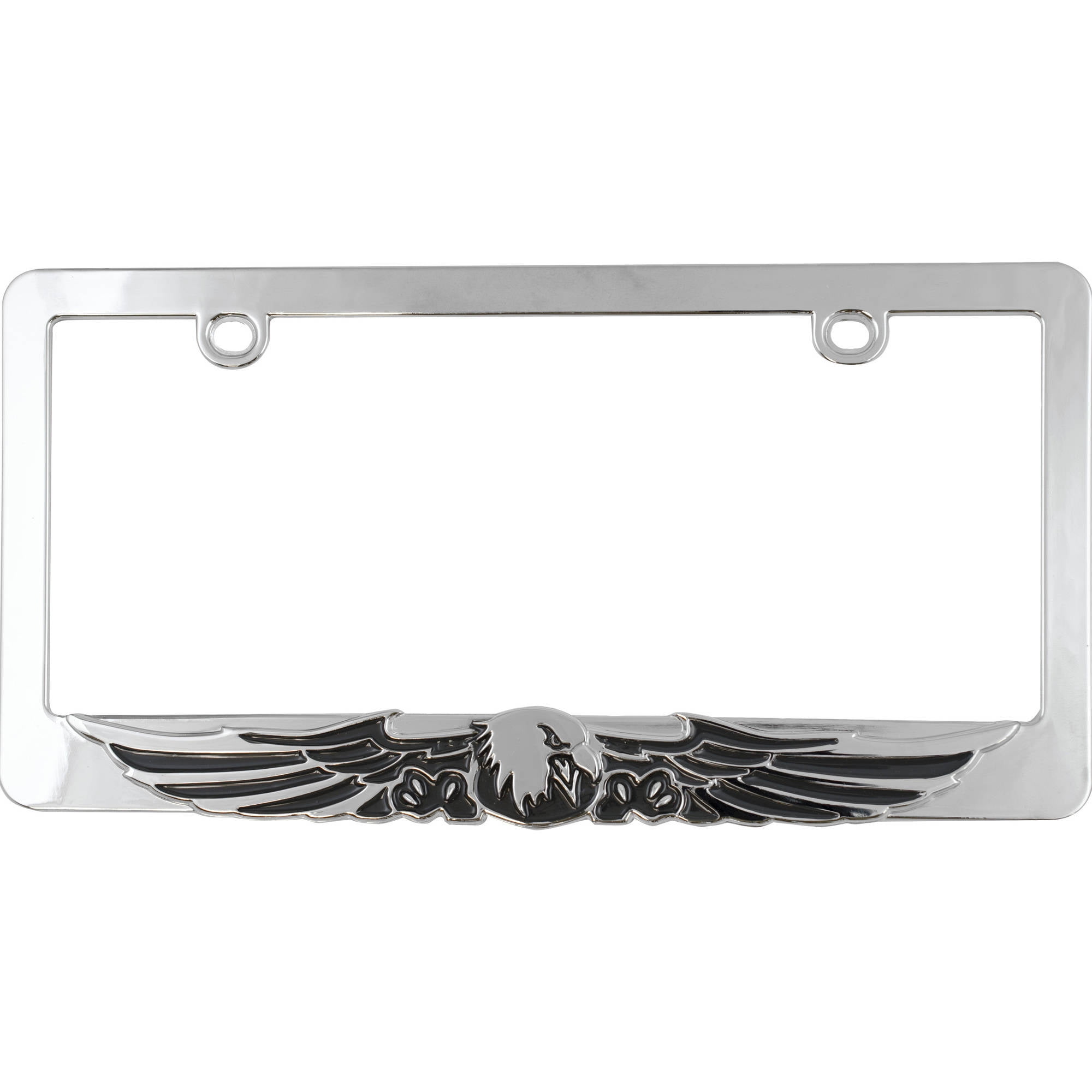 Patriot Eagle License Plate Frame - Chrome Plated Metal - Walmart.com