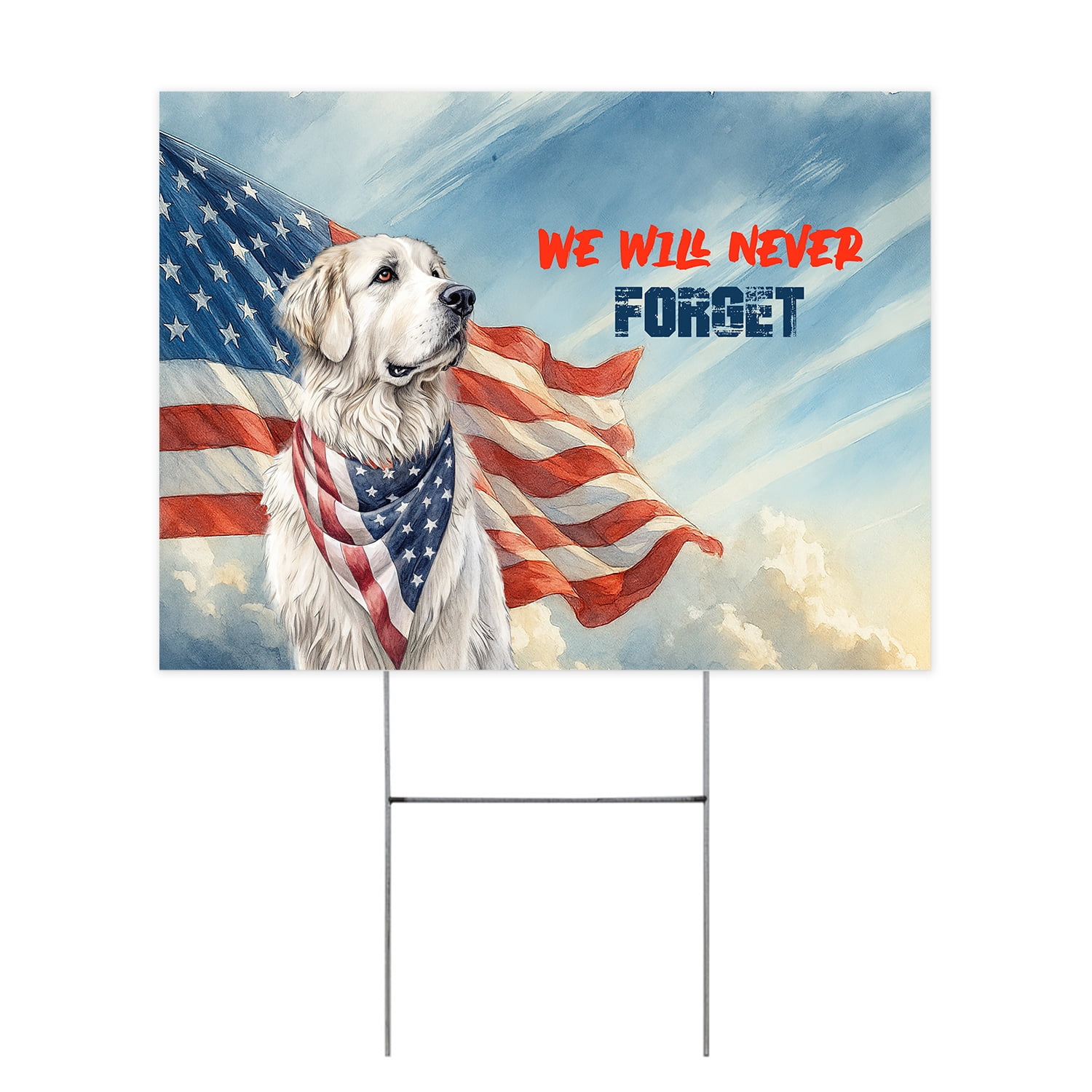 Patriot Great Pyrenees We Will Never Forget Patriotic Remembrance Day ...