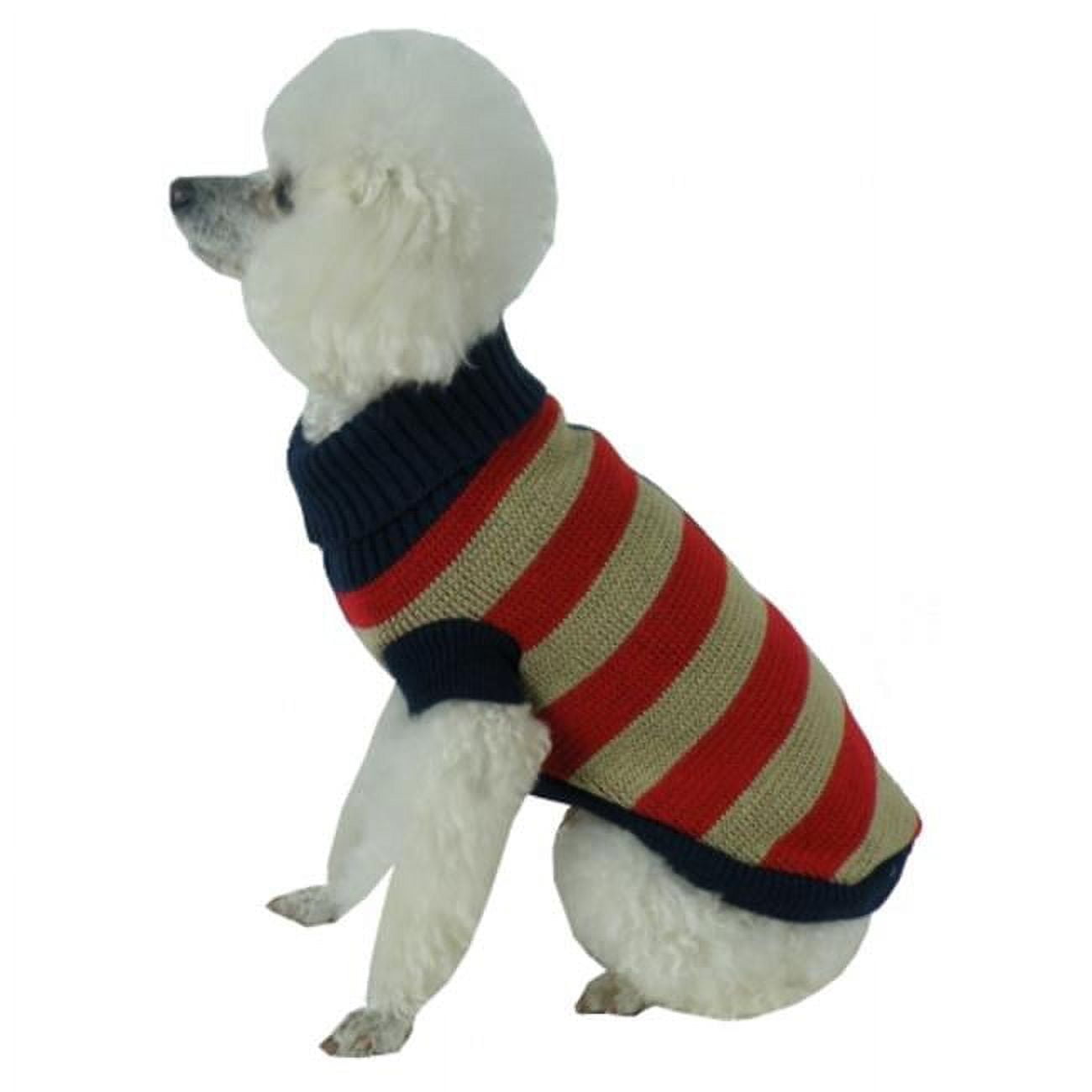 Patriot Independence Star Heavy Knit Turtle Neck Dog Sweater, Medium ...
