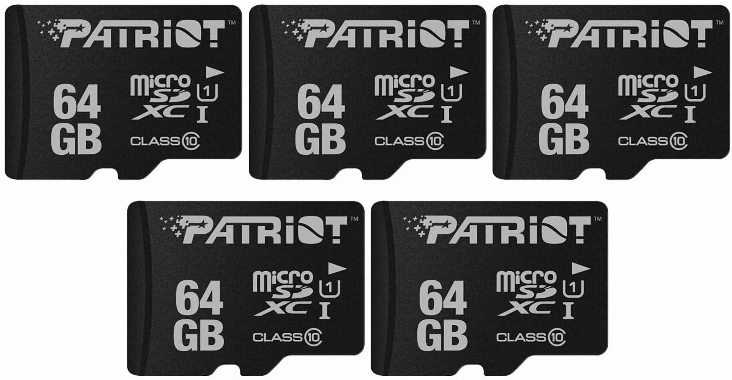 Patriot LX Series Micro SD Flash Memory Card 64GB - 5 Pack - Walmart.com