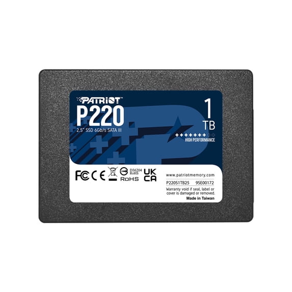 Patriot Memory, Internal SSD, P220S1TB25, 1TB SATA 3 - Walmart.com