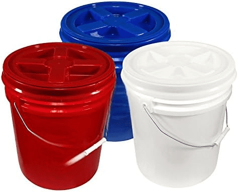 Patriot Pails, 5 Gallon Buckets with Matching Gamma Seal Lids (3 Pack ...
