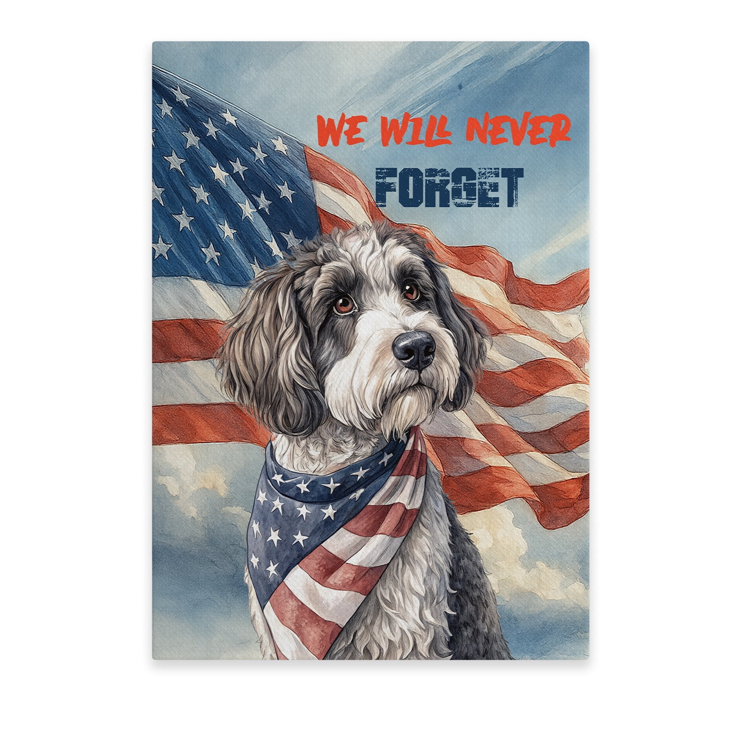 Patriot Portuguese Water Dog We Will Never Forget Patriotic Remembrance ...