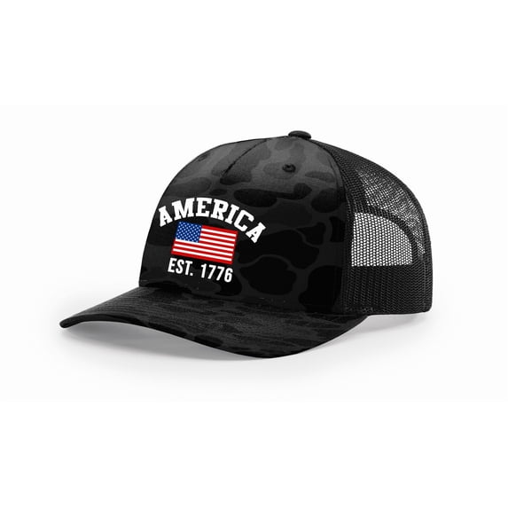 Patriot Pride America Est. 1776 Embroidered Trucker Hat - Patriotic ...