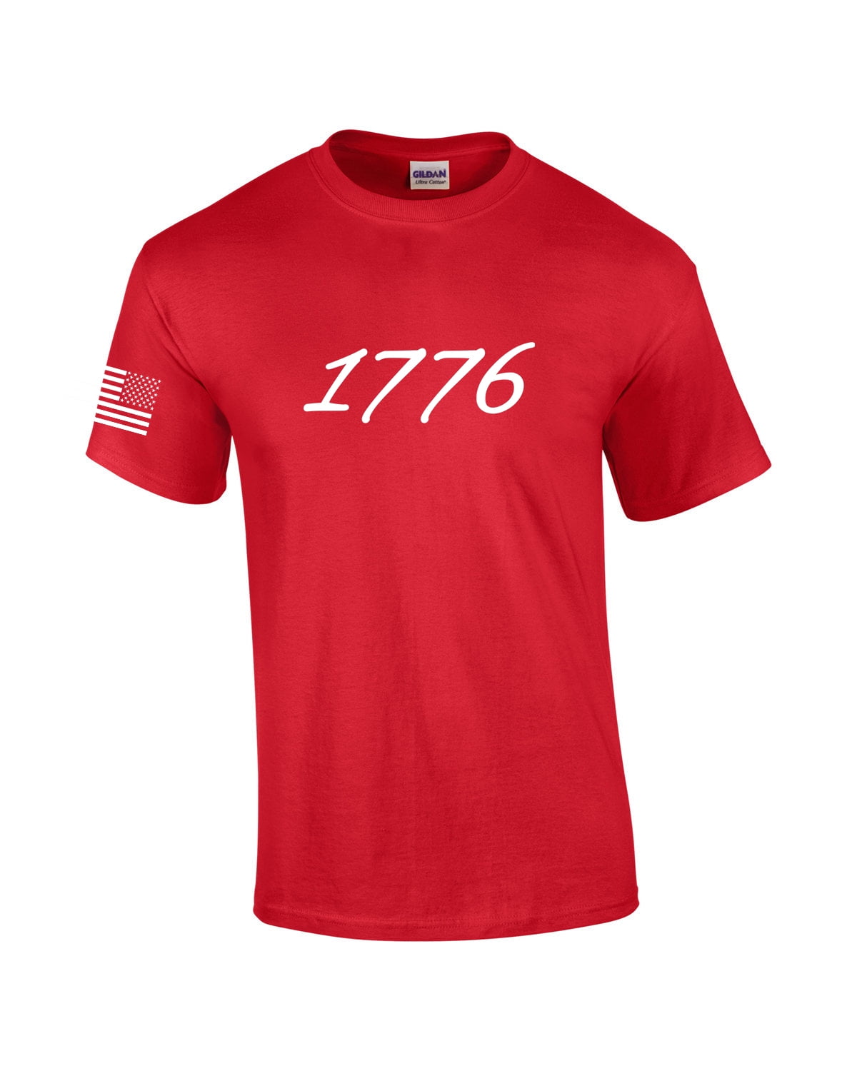 Patriot Pride Collection 1776 Patriotic Flag Sleeve Men's Short Sleeve ...