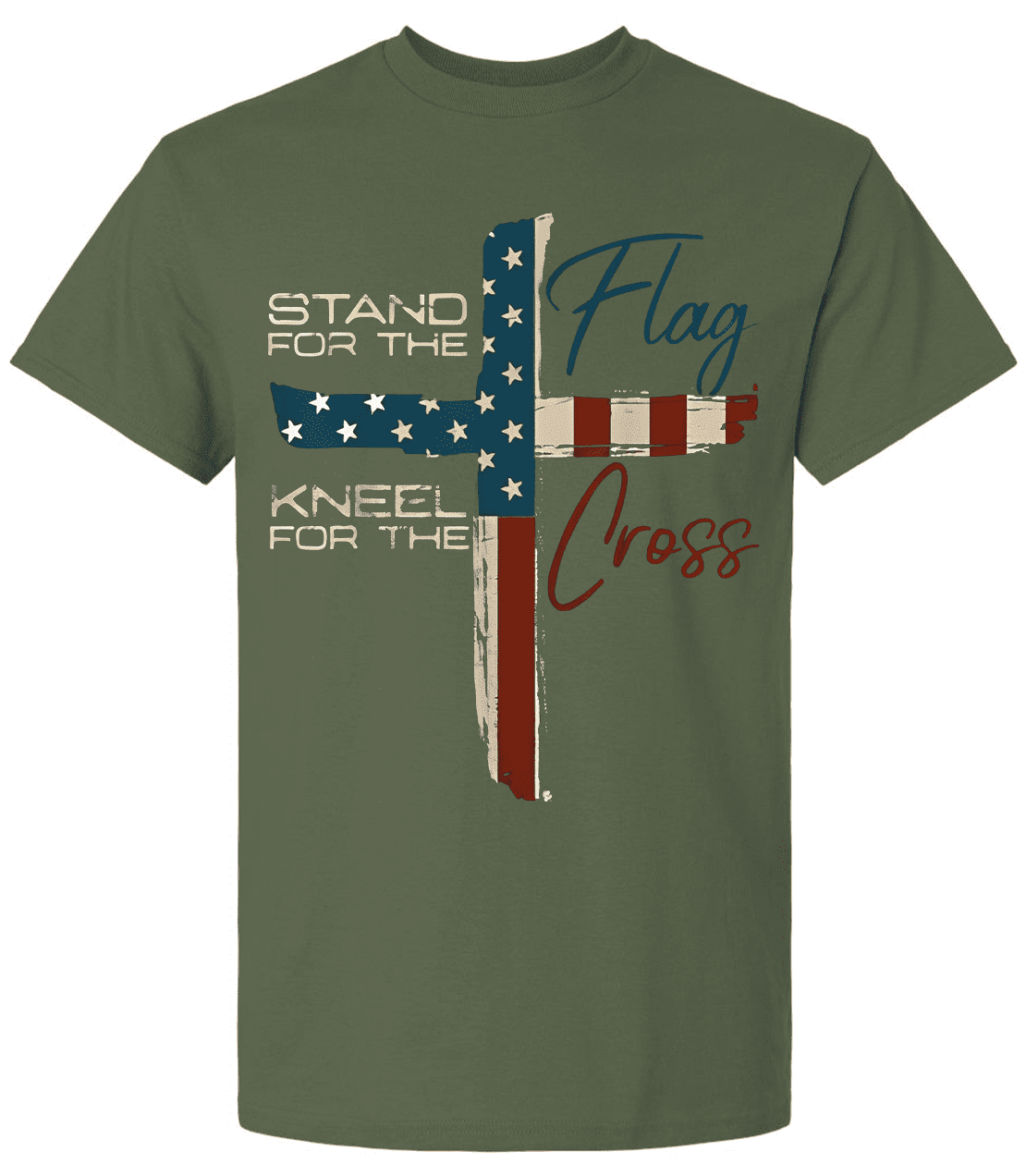 Patriot Pride Men's Graphic T-Shirt - Stand for the Flag, Kneel for the ...