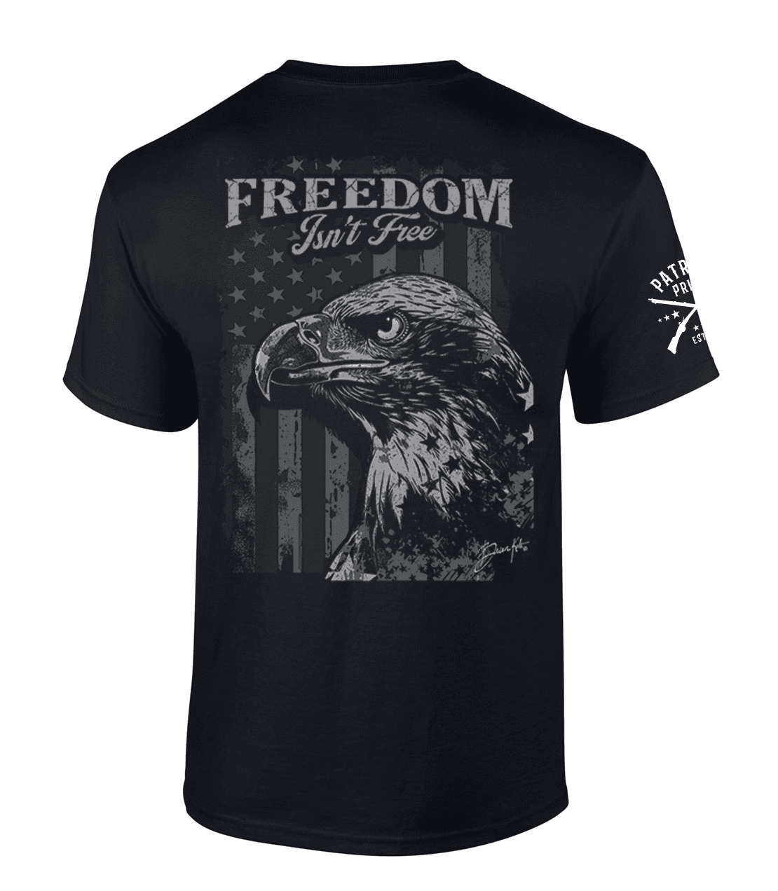 Patriot Pride Mens Graphic T-Shirt - Freedom Isn't Free American Flag ...