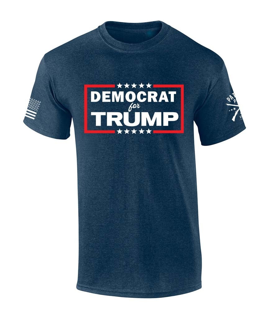 Patriot Pride Mens Trump Tshirt Democrat For Trump Short Sleeve T-shirt ...