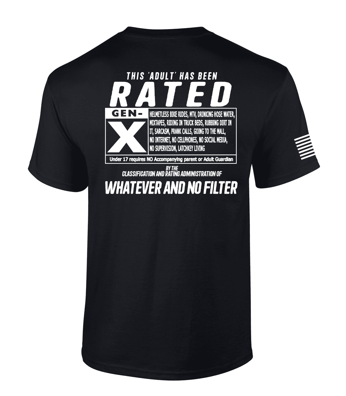 Patriot Pride This 'Adult' Has Been Rated GEN X American Flag Short ...