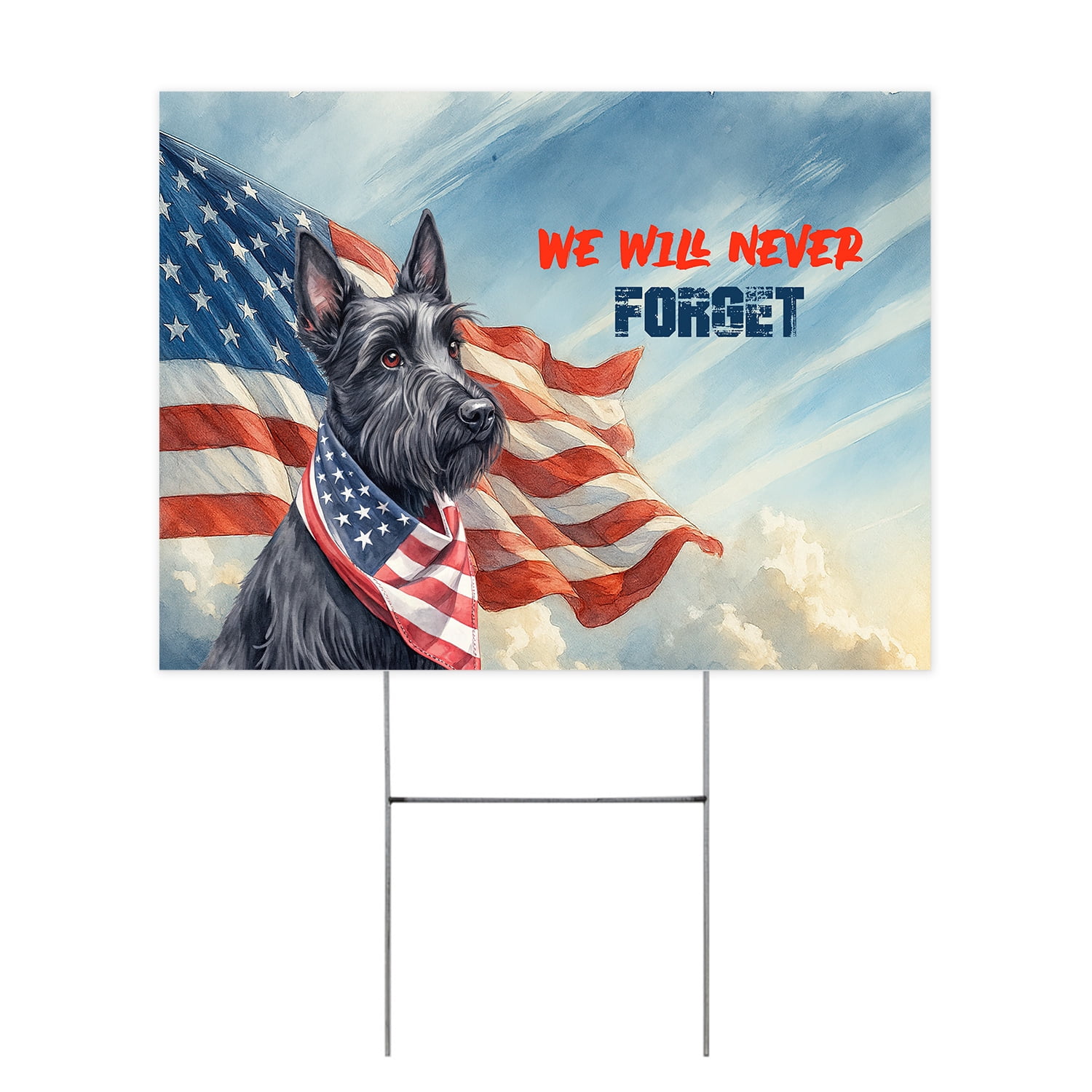 Patriot Scottish Terrier We Will Never Forget Patriotic Remembrance Day ...
