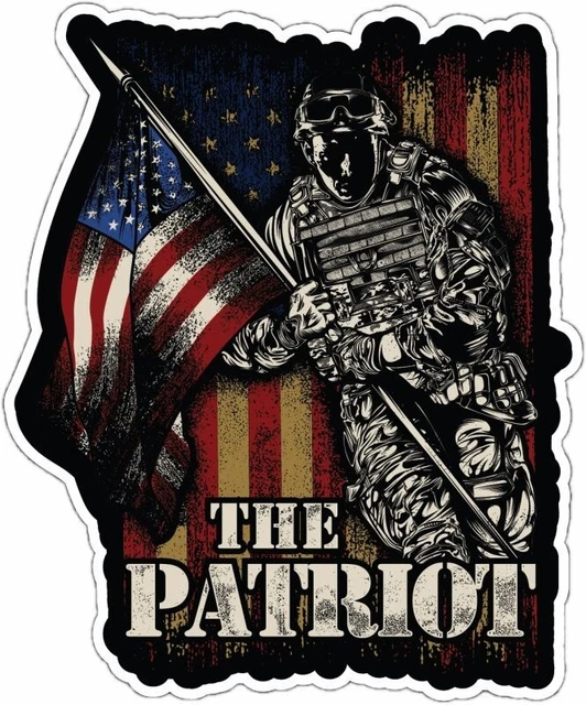 The Patriot Usa Flag Soldier Army Military Car Stickerphone Decal Water ...
