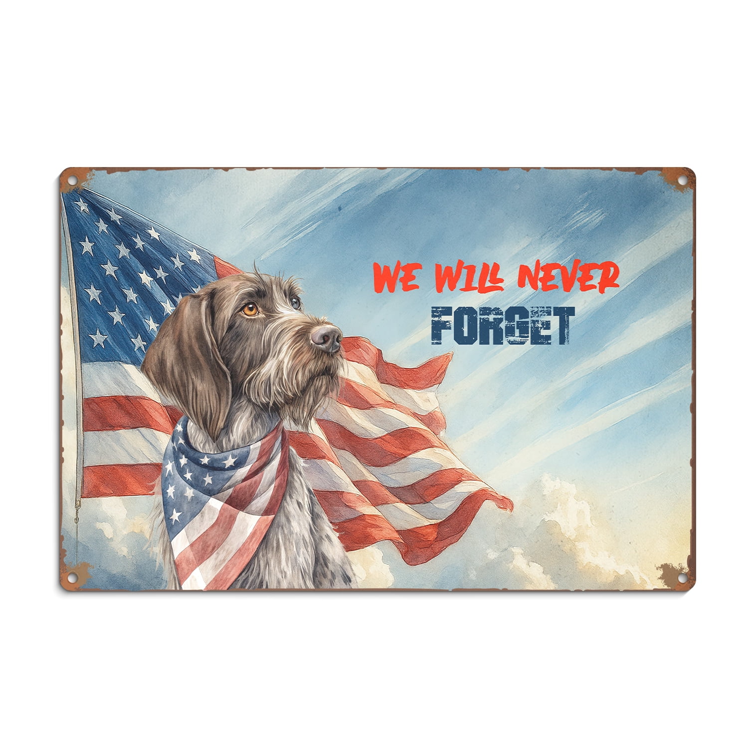 Patriot Wirehaired Pointing Griffon We Will Never Forget Patriotic ...