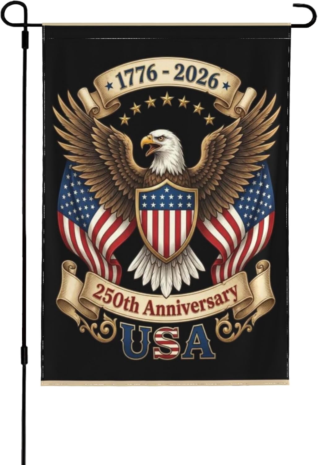 Patriotic 250th Anniversary America Garden Flag, 1776–2026 USA ...
