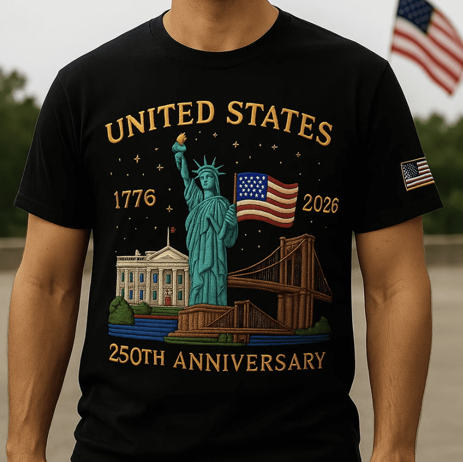 Patriotic 250th Anniversary T-Shirt - Commemorative 1776-2026 - Walmart.com