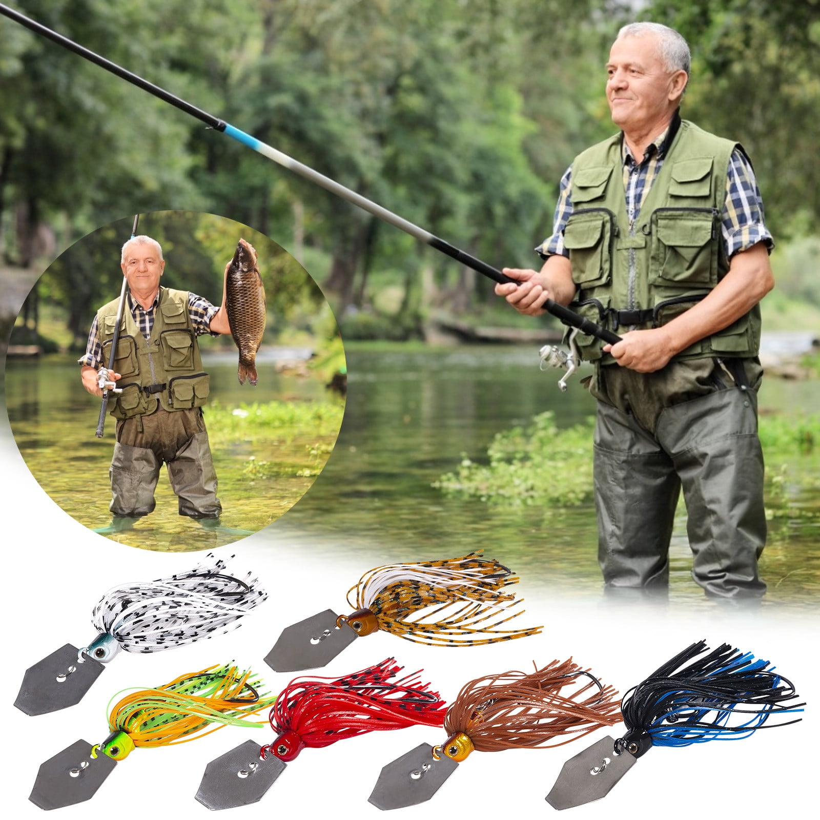 10cm 11g Spinning Fish Shaped Lure with Vibration Attraction for River ...