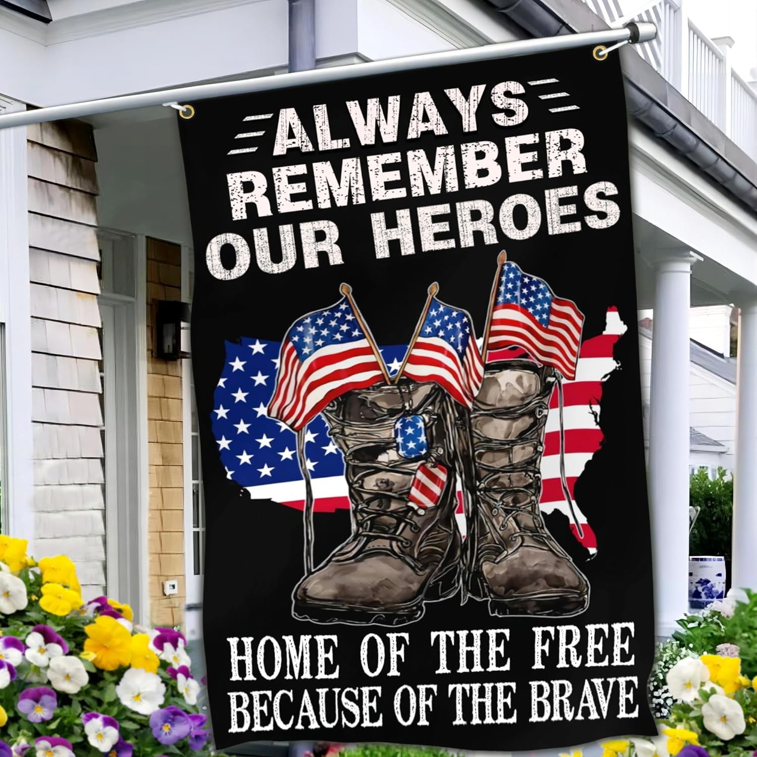 Patriotic 4th of July Memorial Day Garden Flags for Outside 3Ply Double ...