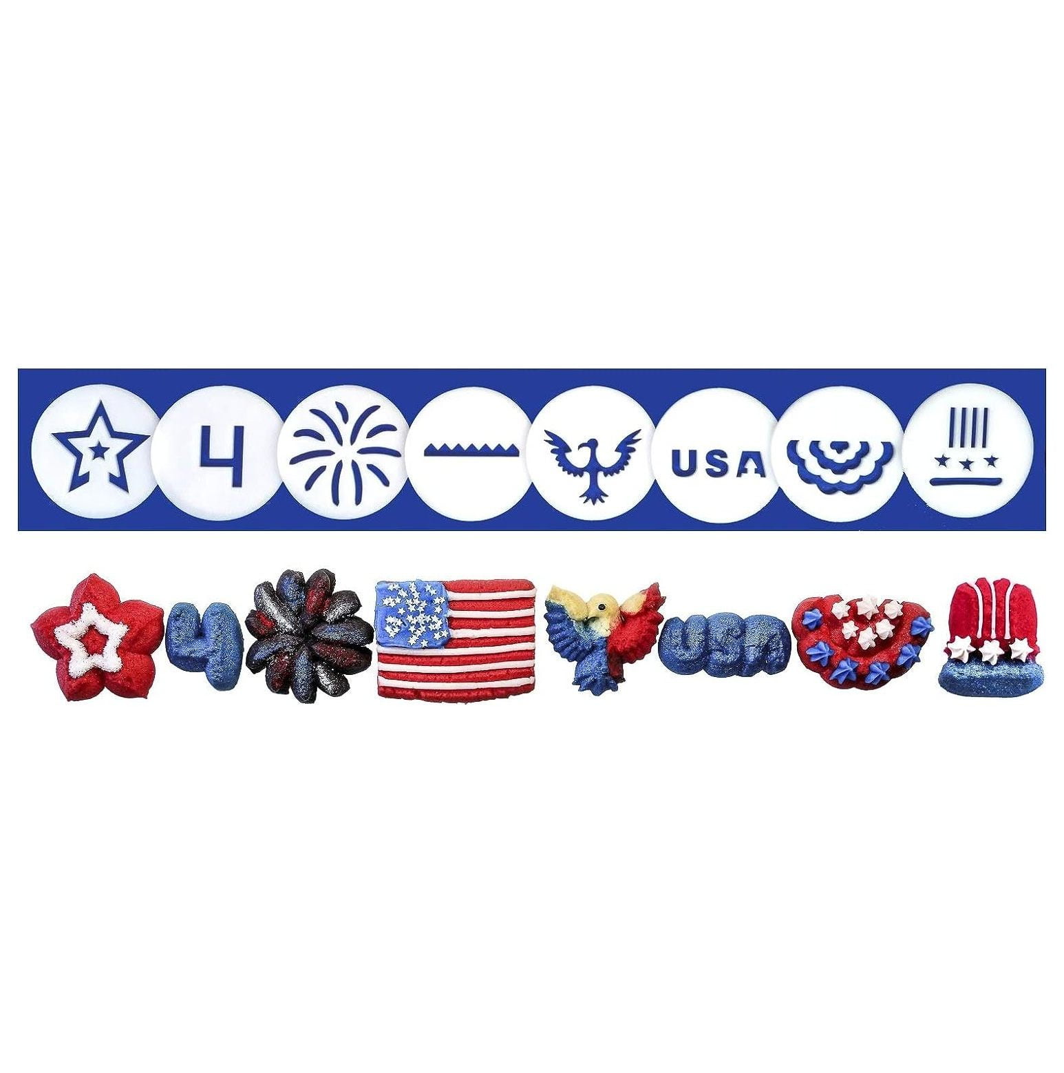 Patriotic/4th of July 8 Disk Set for Cookie Presses - Walmart.com