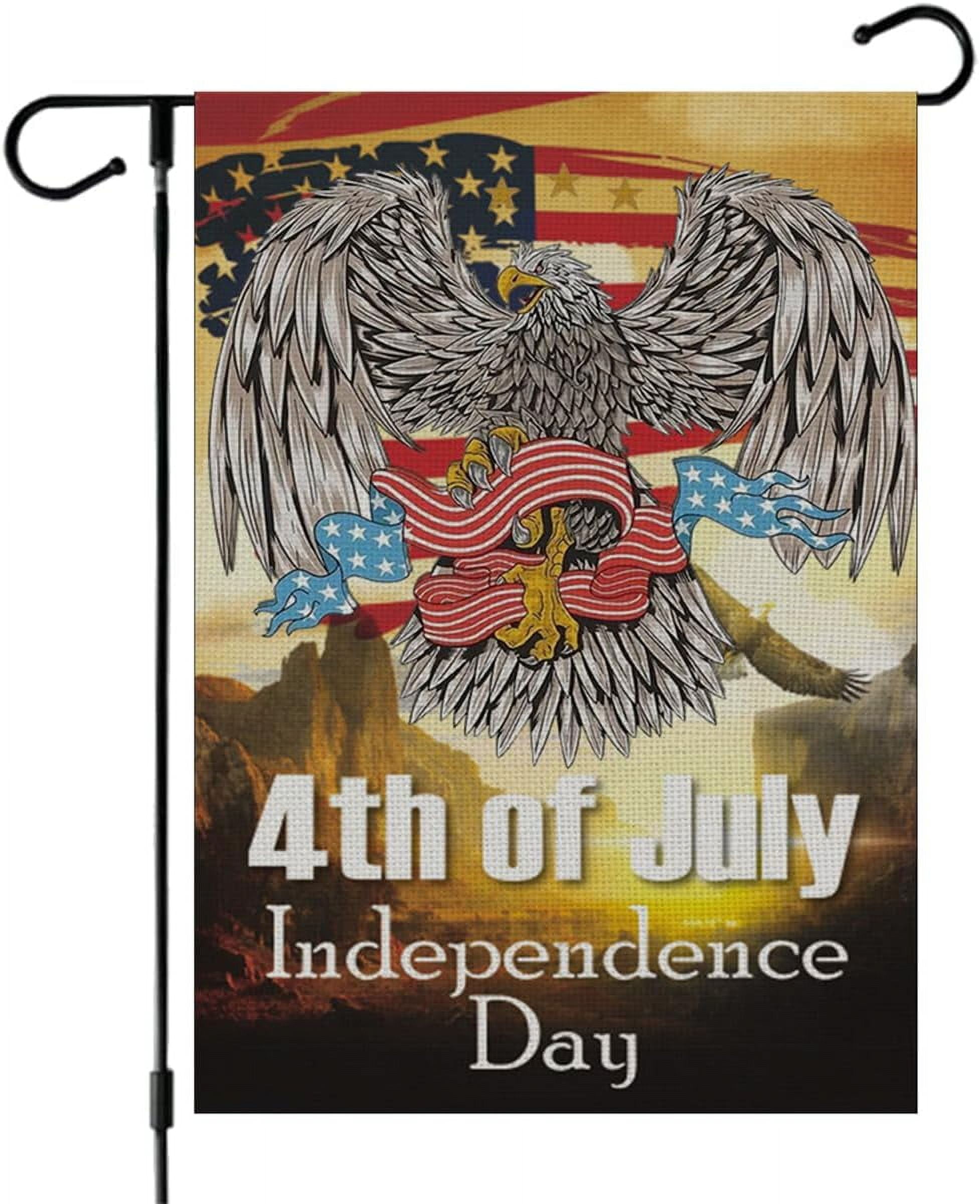 Patriotic 4th of July Garden Flag Double Sided American Flag Outside ...