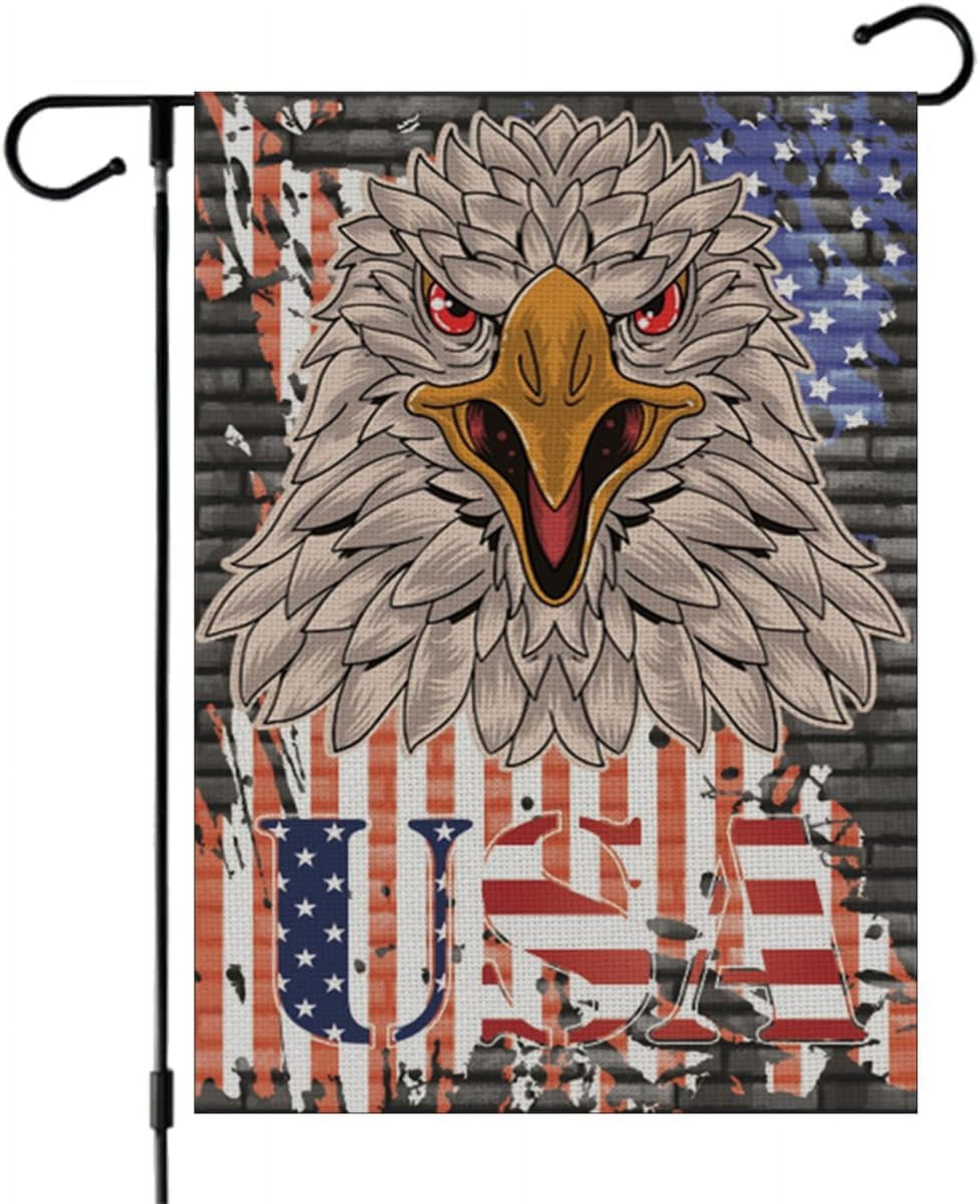 Patriotic 4th of July Garden Flag Double Sided American Flag Outside ...