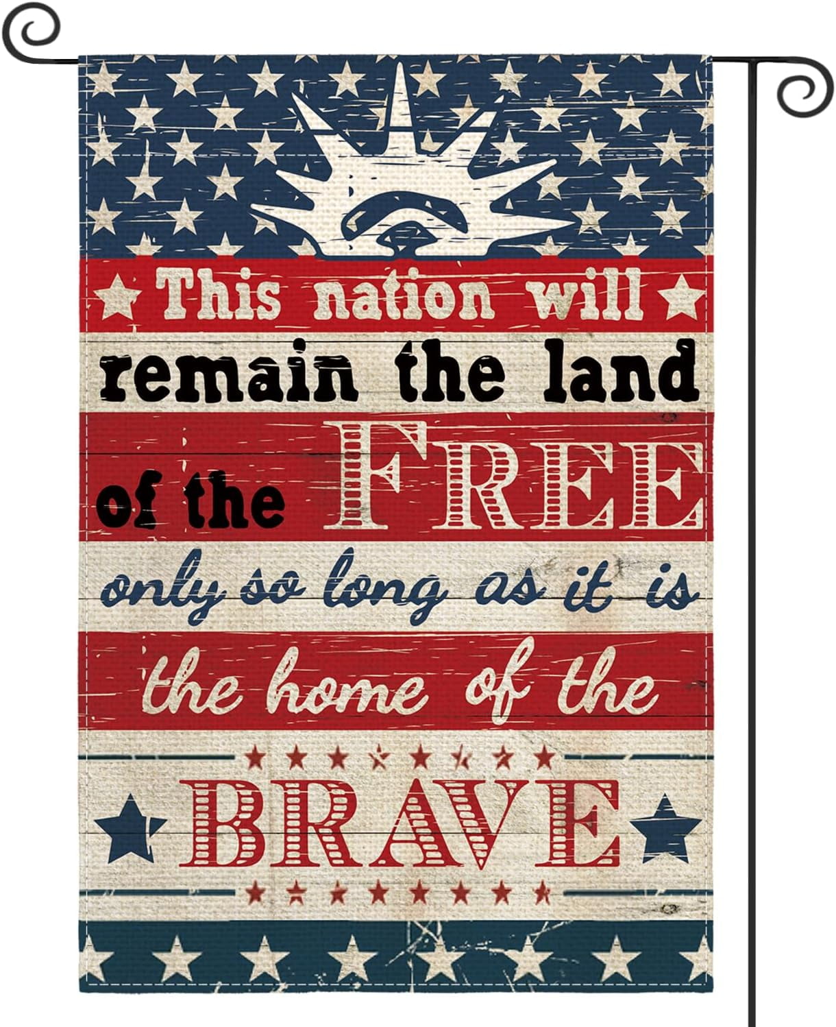 Patriotic 4th of July Memorial Day Garden Flag 12x18 inch Double Sided ...