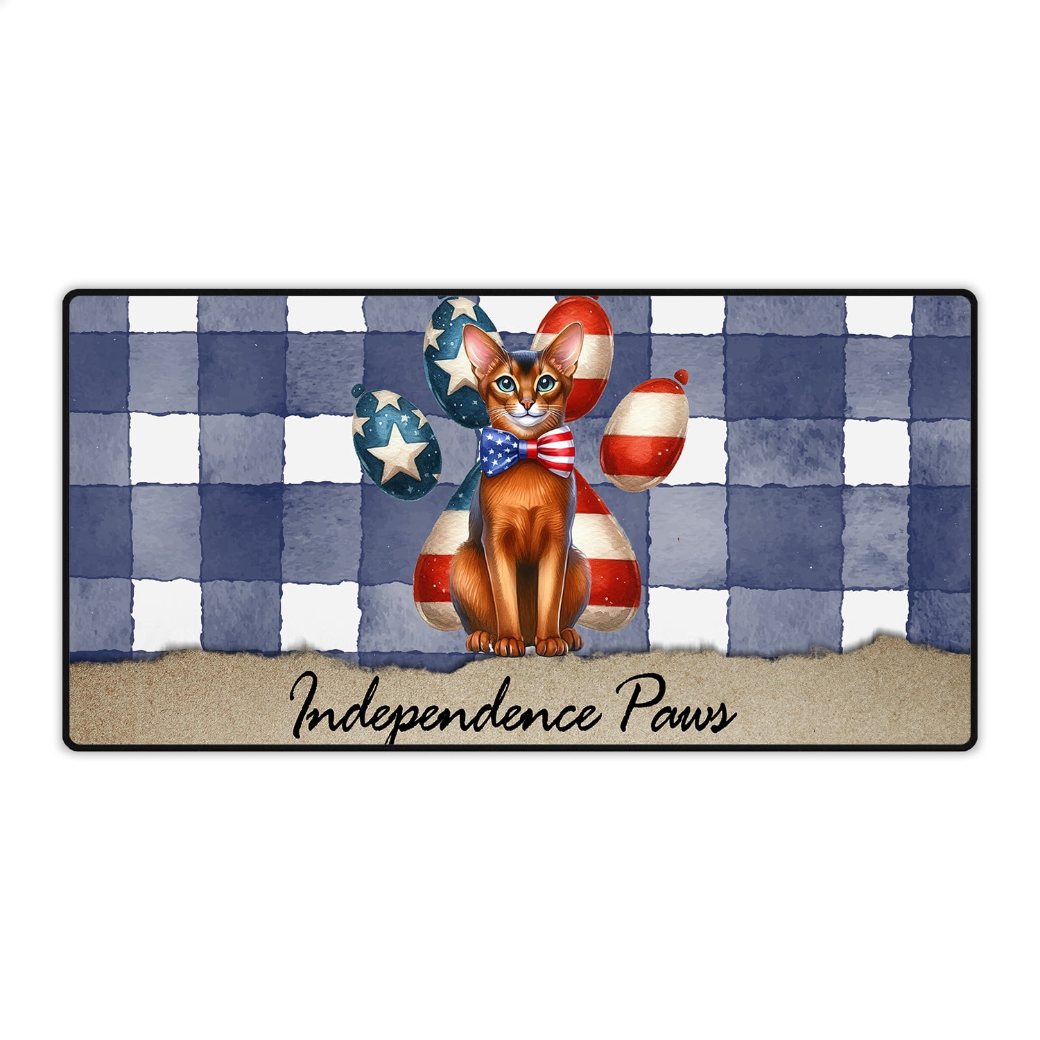 Patriotic Abyssinian 4th of July Independence Paws Desk Mat Full ...
