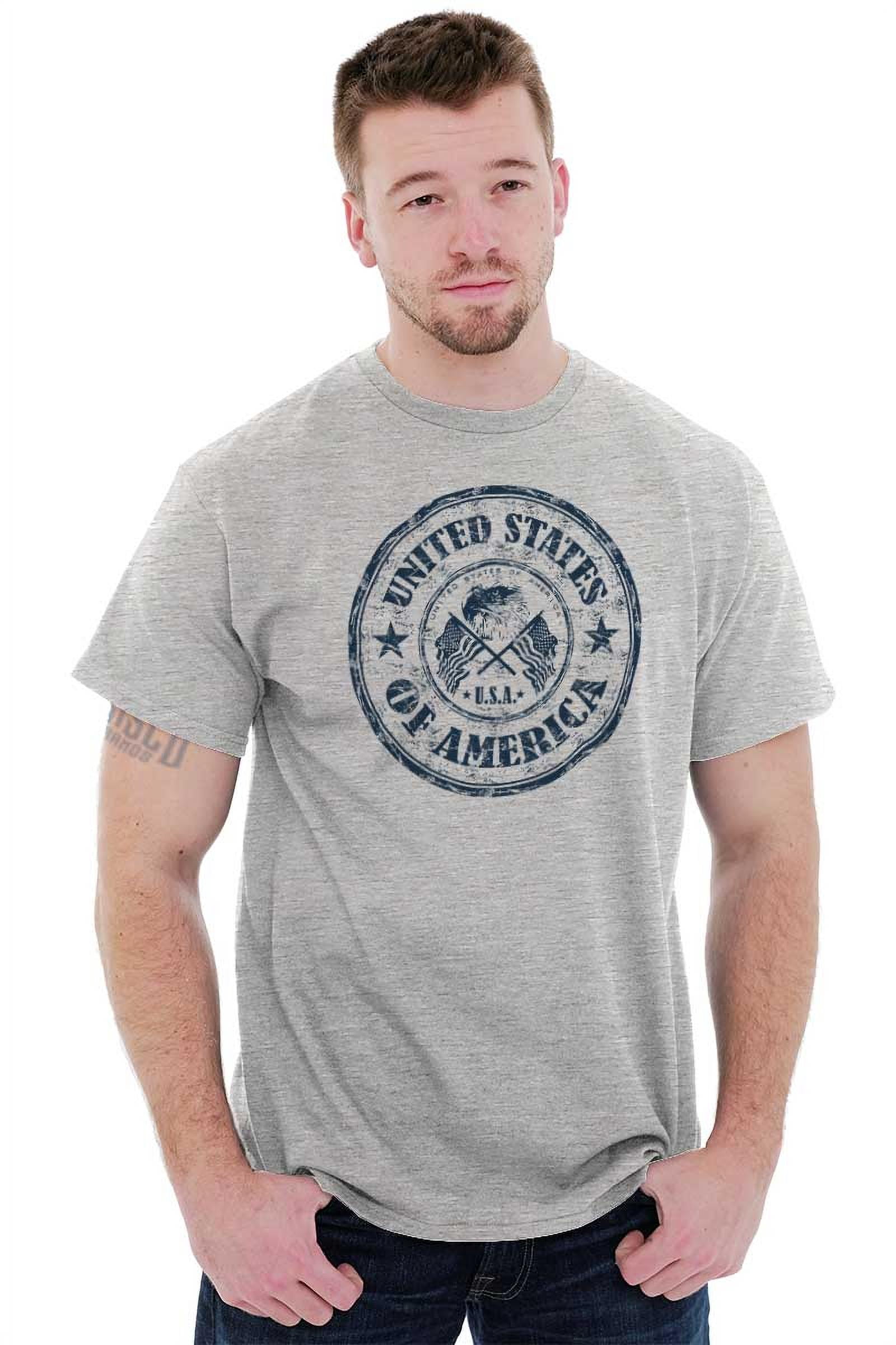 Patriotic America Seal USA Americana Men's Graphic T Shirt Tees Brisco ...