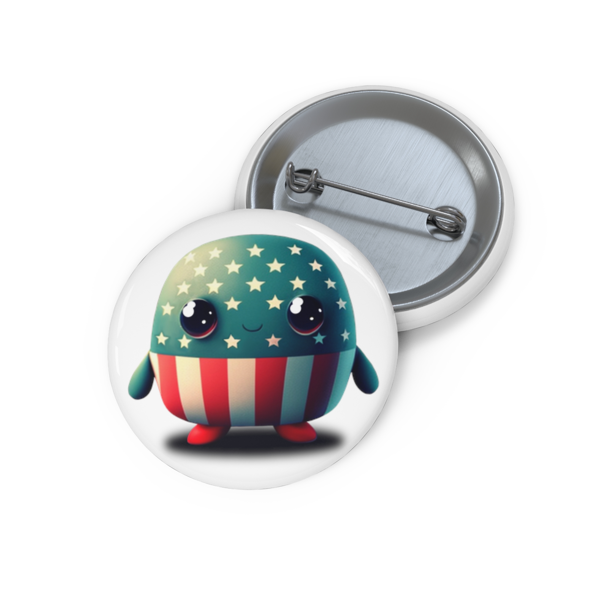 Patriotic American Buddy Pin Button, 4th of July Pin - Walmart.com