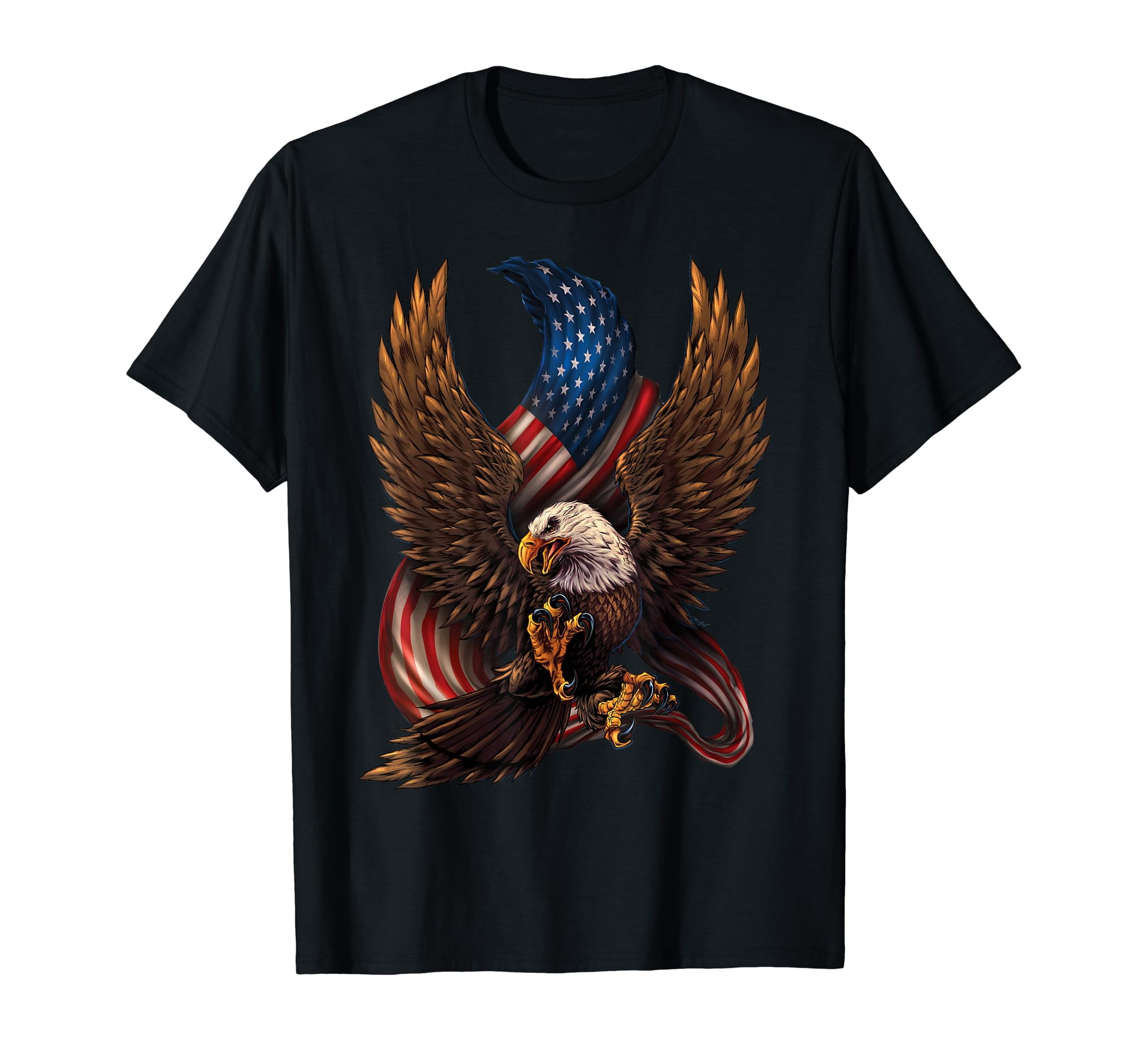 Patriotic American Design With Eagle And Flag T-Shirt - Walmart.com