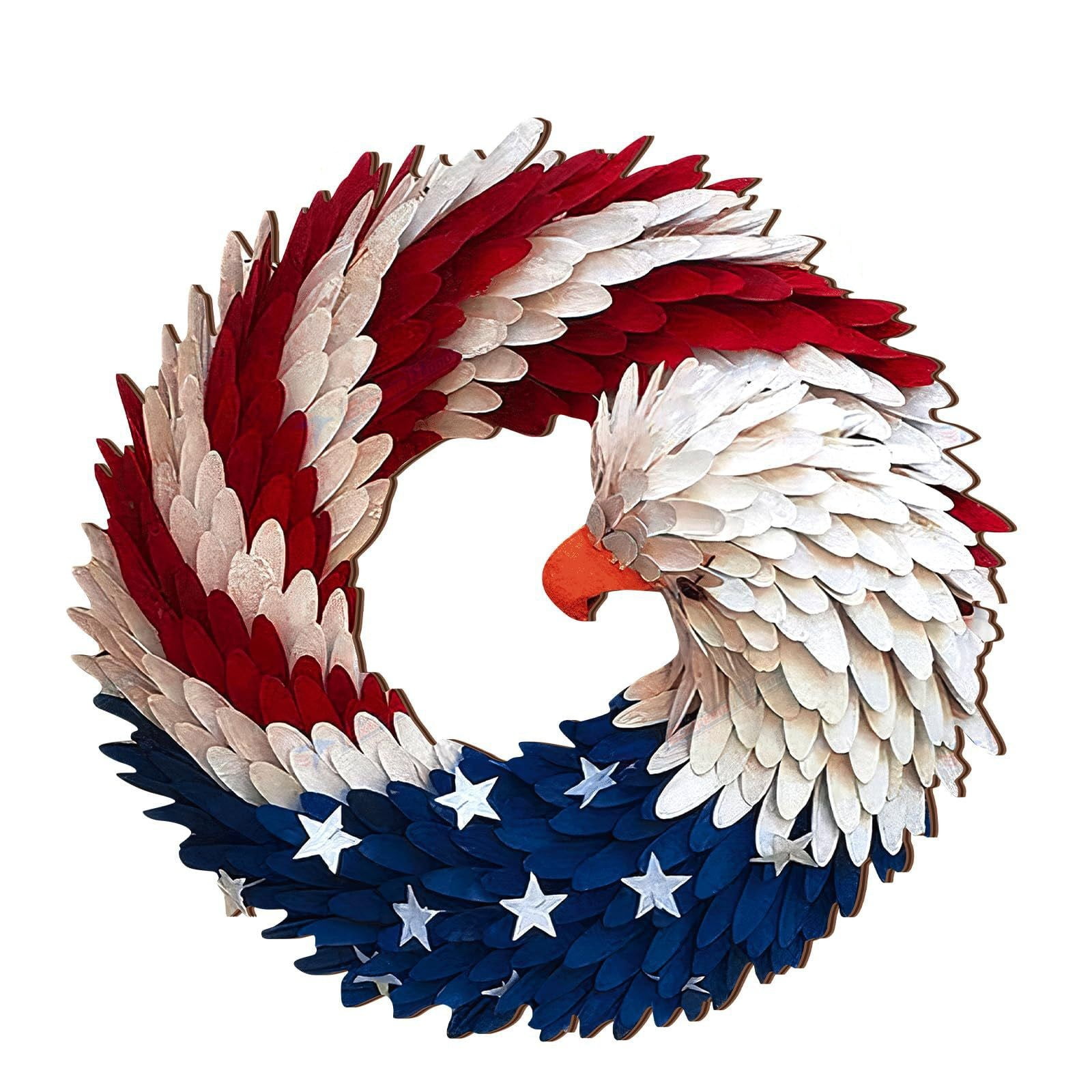 Patriotic American Eagle Wreath Handcrafted 4th of July Decor For Home ...