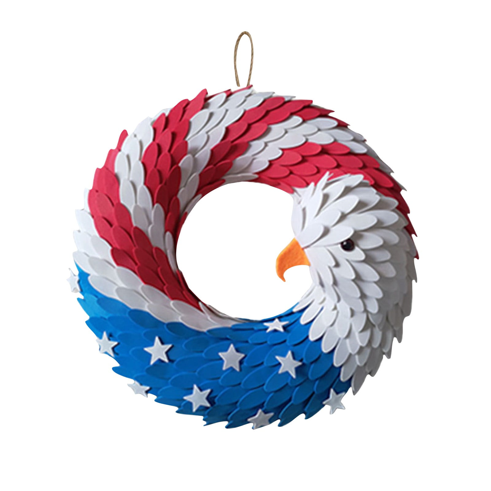 Patriotic American Eagle Wreath Red, White, and Blue Decor for ...