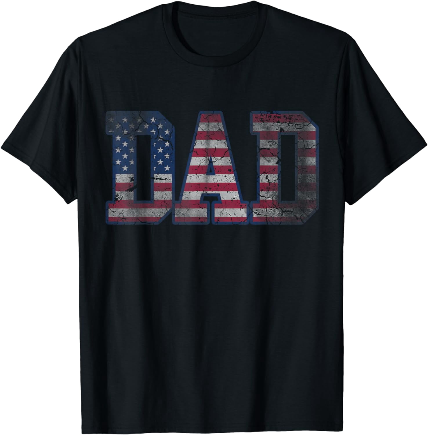 Patriotic American Flag Dad Father's Day T Shirt T-Shirt - Walmart.com