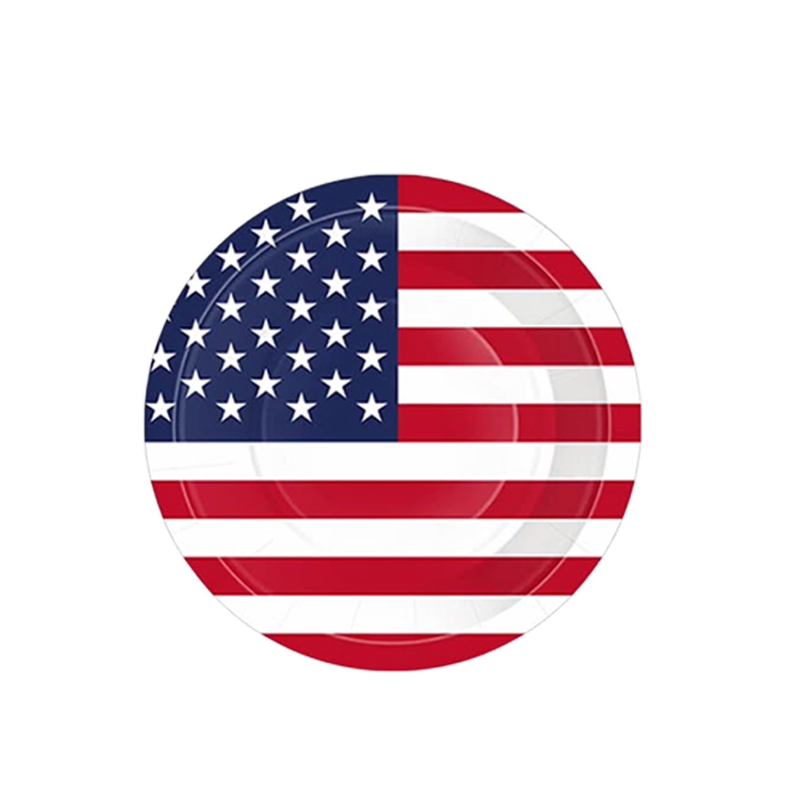 Patriotic American Flag Design Dinner Plates Durable, Disposable 9-Inch ...
