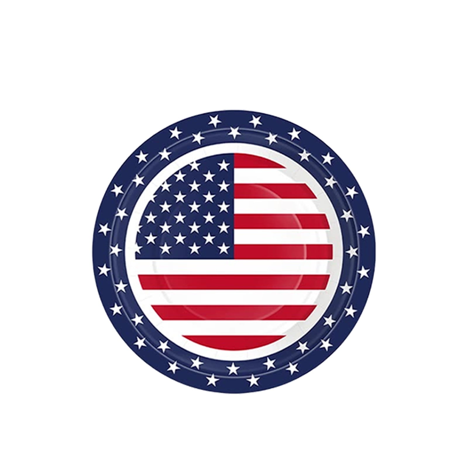 Patriotic American Flag Design Dinner Plates Durable, Disposable 9-Inch ...