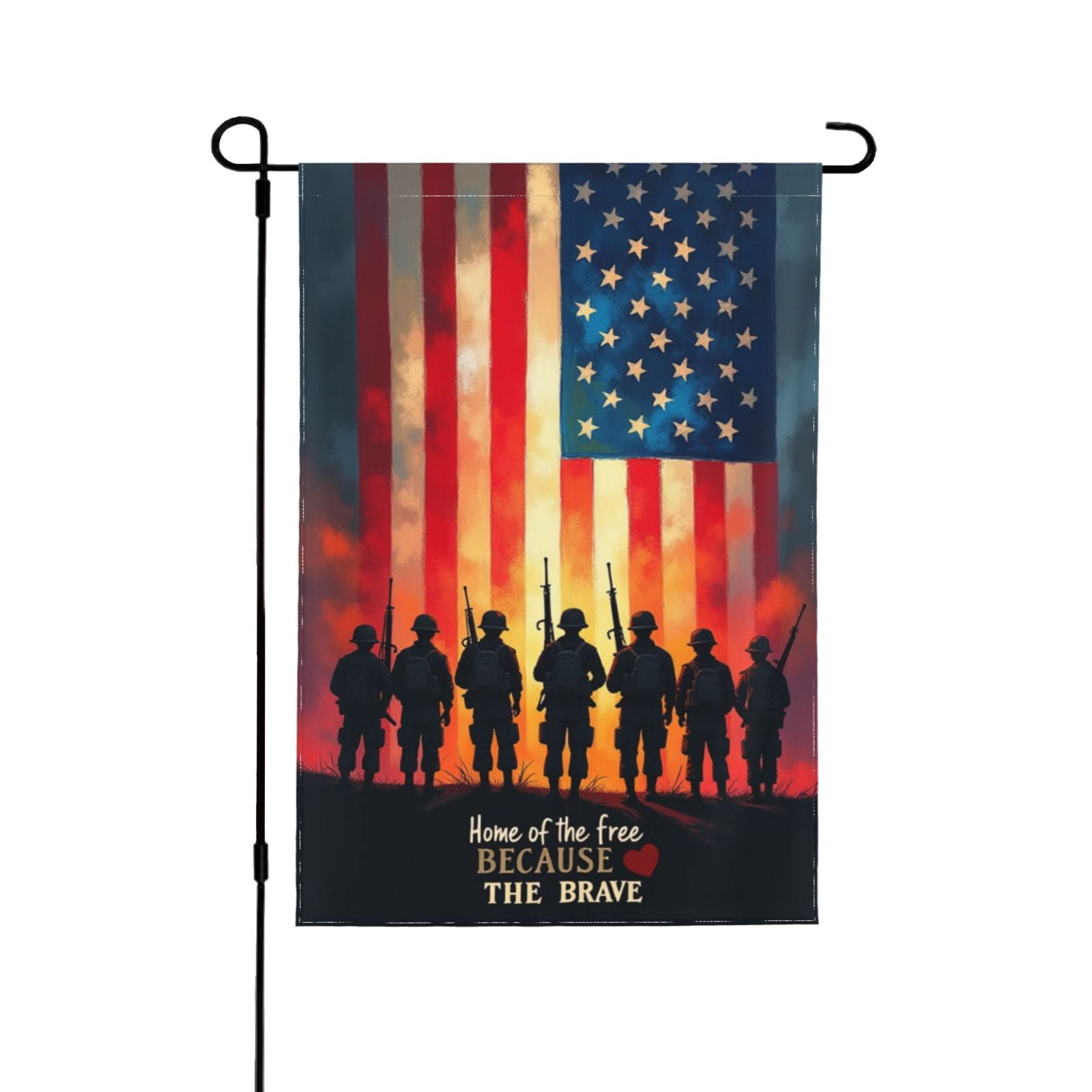 Patriotic American Flag Garden Flag 12x18 Inch Double Sided Home Of The ...
