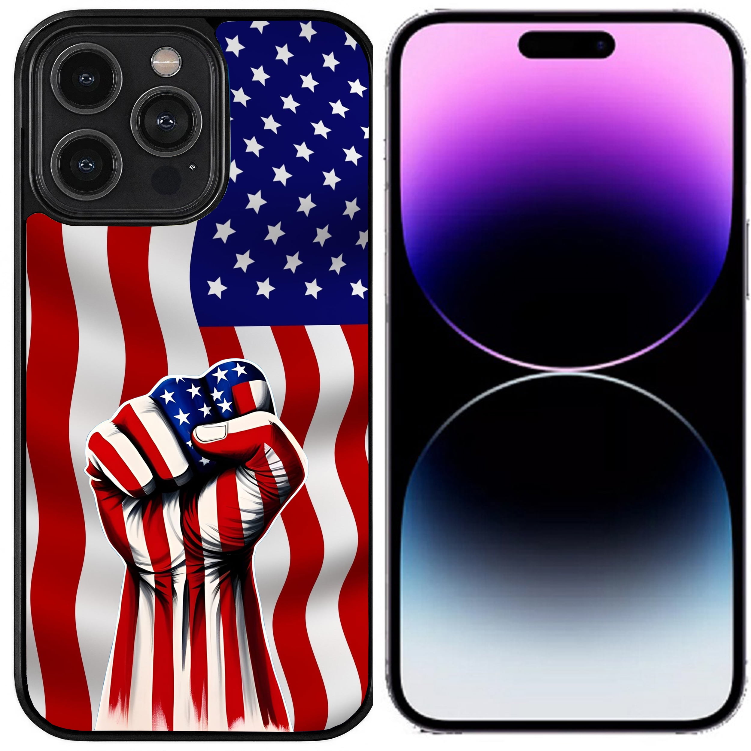 Patriotic American Flag Phone Case, USA Flag Fist Design, Compatiable ...